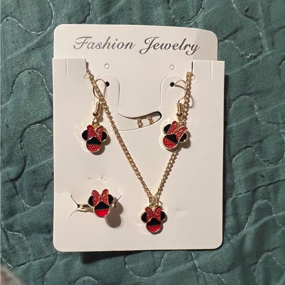 Accessories | Minnie Mouse 3pc Jewelry Set | Poshmark